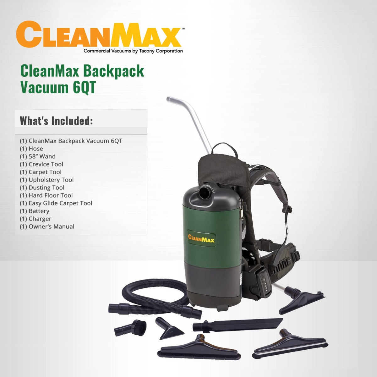 CleanMax Cordless Backpack Vacuum (CMBP-6CL ) – VacuumCleanerMarket