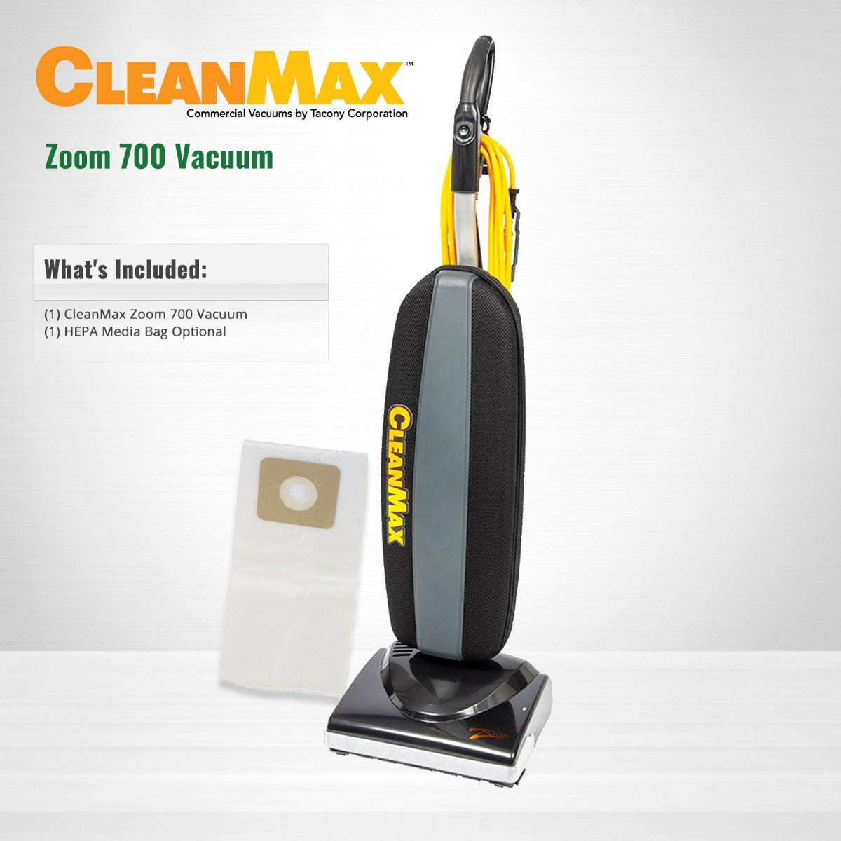 CleanMax Zoom Lightweight Upright With Squeegee Vacuum (ZM-700 ...