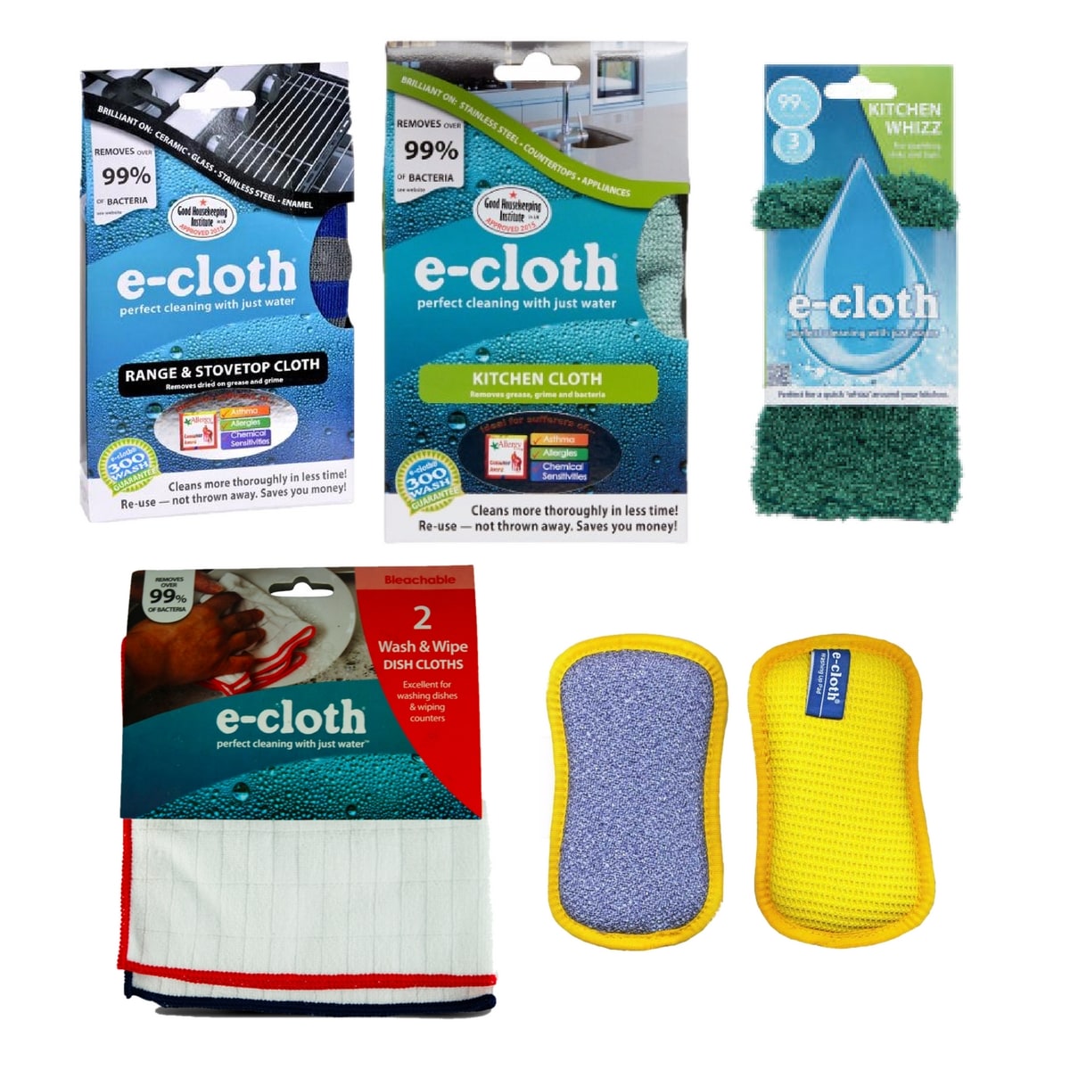 eCloth Kitchen Cleaning Kit | MicroFiber Cloth Package | VCM.com ...