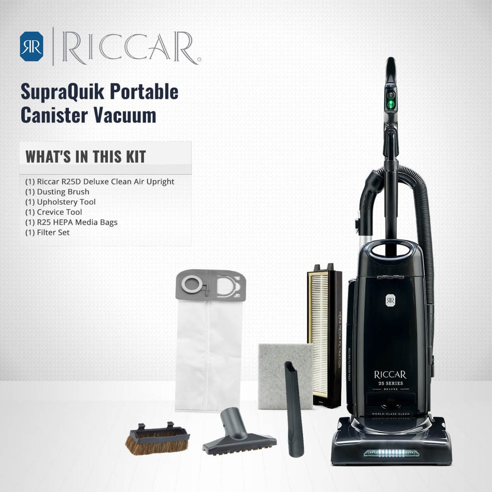 Riccar Deluxe Clean Air Upright Vacuum (R25D) – VacuumCleanerMarket